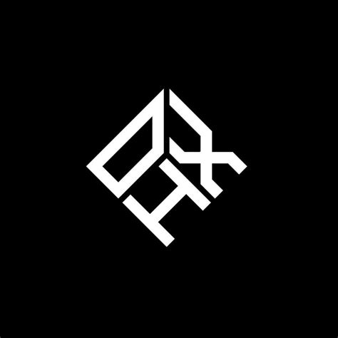 Ohx Letter Logo Design On Black Background Ohx Creative Initials