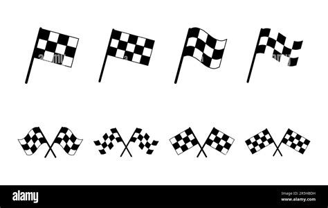 Racing Flag Icon Set Race Flag Icon Checkered Racing Flag Icon Stock Vector Image And Art Alamy