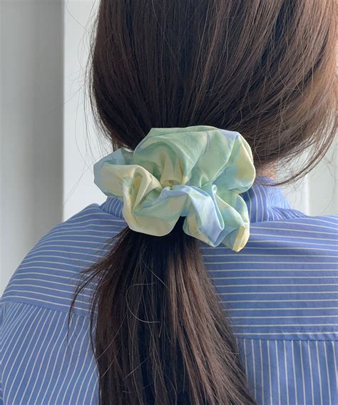 Made 수채화 스크런치 헤어슈슈 곱창밴드