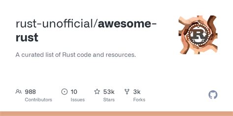 Awesome Rust At Main · Rust Unofficialawesome Rust · Github
