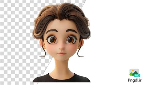 شخصیت دختر انیمیشنی Animated Girl Character دانلود تصاویر دوربری شده