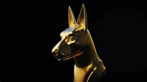 황금 조각상을 가진 만화 검은 고양이 노란색 배경에 이집트 할로윈 의상을 입은 3d 렌더링 검은 고양이 고화질 사진 사진 배경 일러스트 및 사진 무료 다운로드 Pngtree