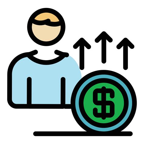 Increase Money Icon Color Outline Vector 15042225 Vector Art At Vecteezy