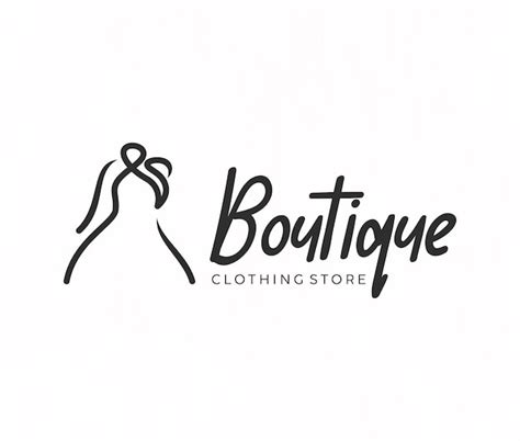 Diseño Del Logotipo De La Tienda De Ropa Boutique Femenina Vector Premium