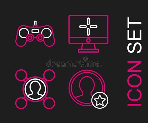 Set Line Premium Create Account Screen Share Computer Monitor And