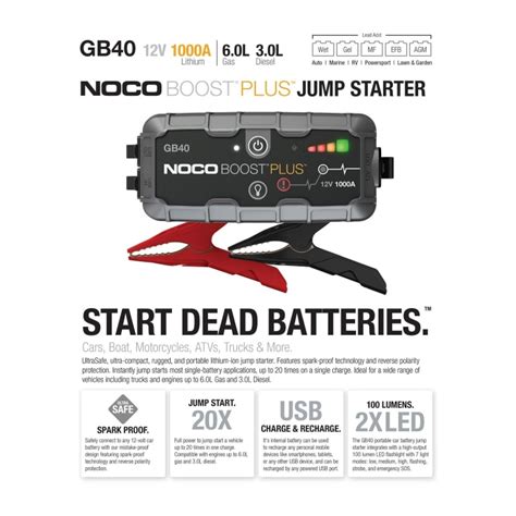 Noco Boost Plus Gb Jump Starter Outdoor Warehouse