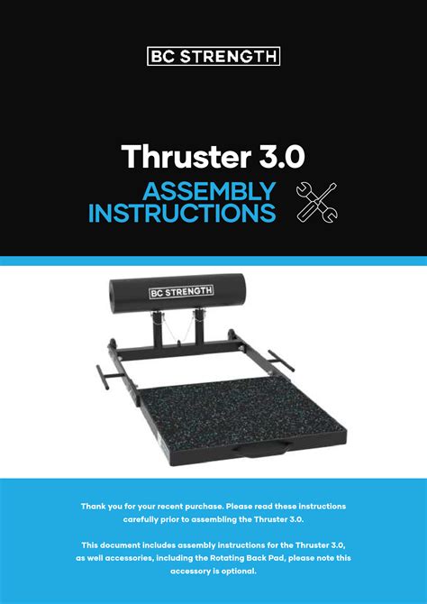 Thruster 30 Assembly Instructions Bc Strength