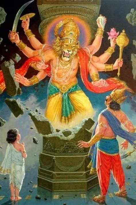 Narasimhas Fierce Avatar Protector Of Prahlada All Indian Gods