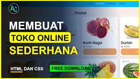 Cara Membuat Toko Online Sederhana Menggunakan Html Dan Css