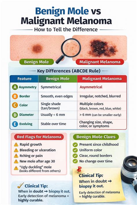 Stephane 🖤 Benign Mole Vs Malignant Melanoma Know The Difference