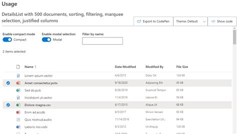 Feat Add DetailsList To In Fluent UI Web Components Issue Microsoft Fluentui GitHub