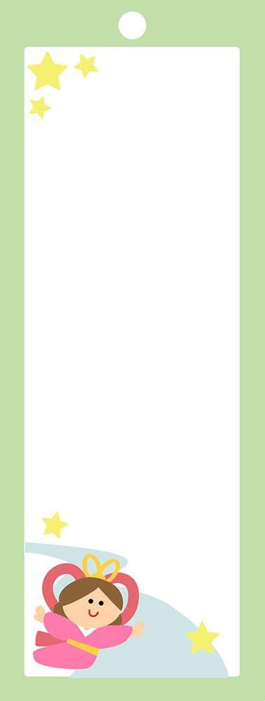 七夕の緑色の短冊のイラスト ONWAイラスト