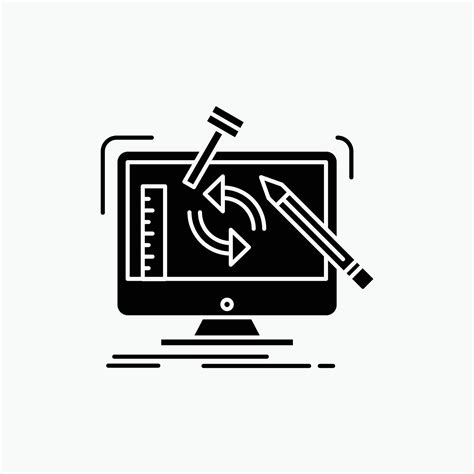 Engineering Project Tools Workshop Processing Glyph Icon Vector Isolated Illustration