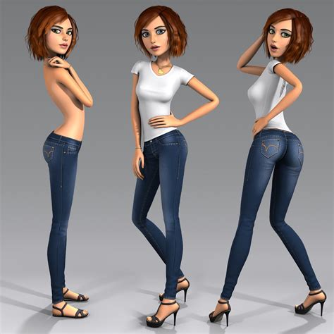 Female 3d Model Poses At Charlotte Thrower Blog
