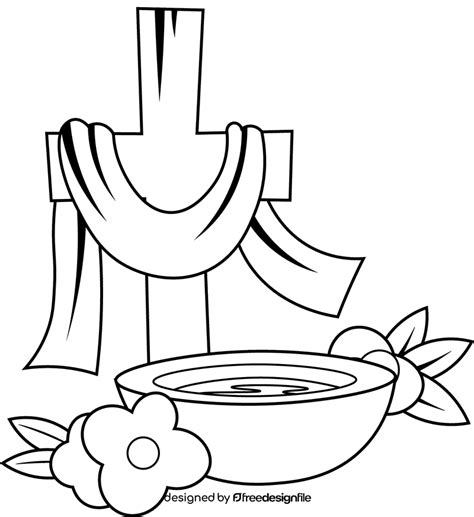 Baptism Bowl Rood Black And White Clipart Free Download
