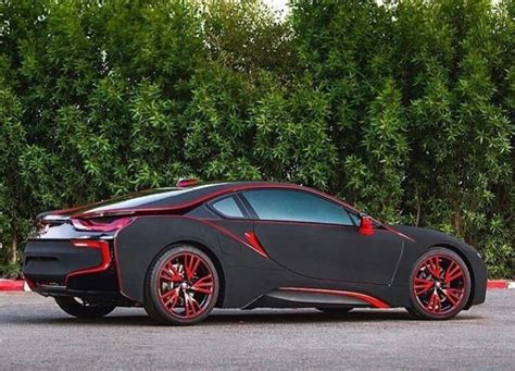 Custom Black And Red Bmw I8