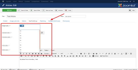 J3xadding Custom Fieldsinteger Field Joomla Documentation