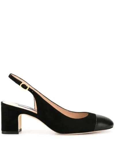 Stuart Weitzman Womens Loraina Block Heel Slingback Pumps In Black