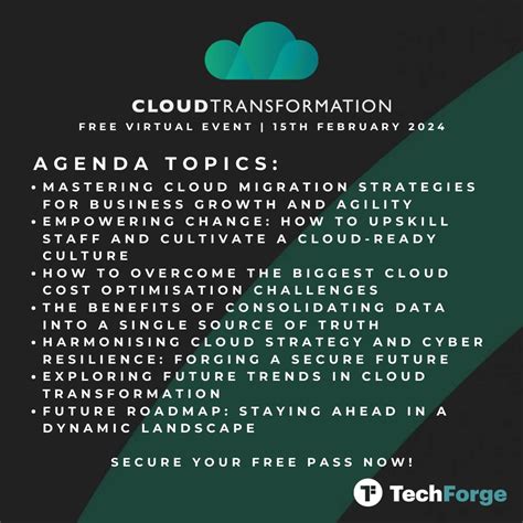 Techforge Media On Linkedin Cloudtransformation Virtualevent Cloudcomputing Freeregistration