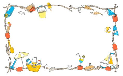 Beach Border Black And White Clipart At Robert Churchill Blog