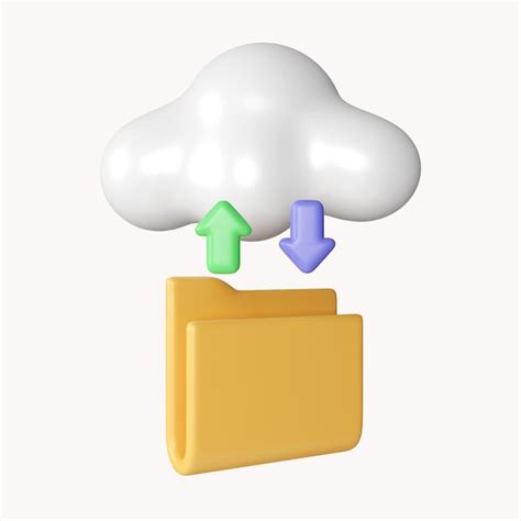 Premium Psd 3d File Storage In Cloud Icon Isolated On White Background 3d Rendering