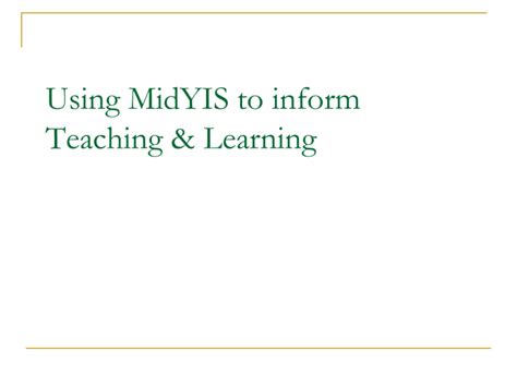 Midyis Data Informing Teaching And Learning Strategies