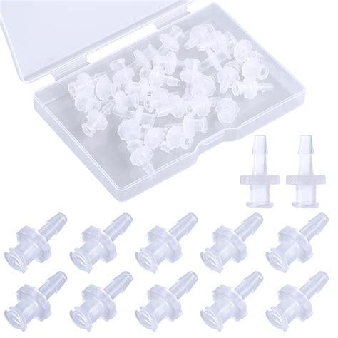 30pcs Syringe Adapter Clear Female Luer Lock 18 Luer