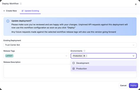 Deployment Lifecycle Management Vellum Documentation