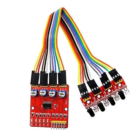 Jual 4 Way Infrared Tracing Tracking Module Transmission Line Module Car Sensor Di Seller