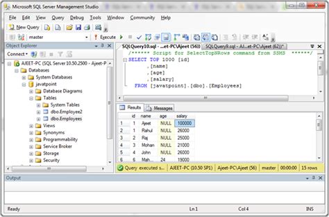 SQL Server IS NULL Operator Tpoint Tech