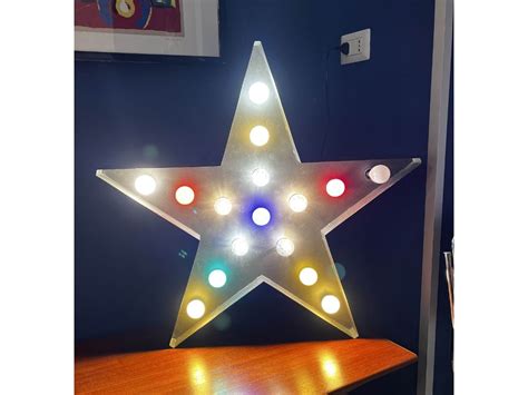 Lampada Da Tavolo Stella Luminosa Vintage Anni90 Deesup