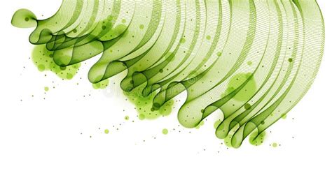 vector abstract background with wave of flowing particles smooth curve