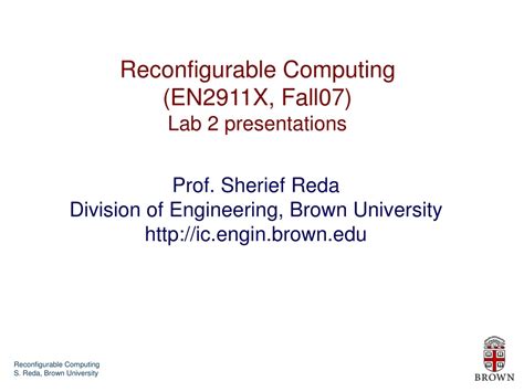 Ppt Reconfigurable Computing En2911x Fall07 Lab 2 Presentations Powerpoint Presentation