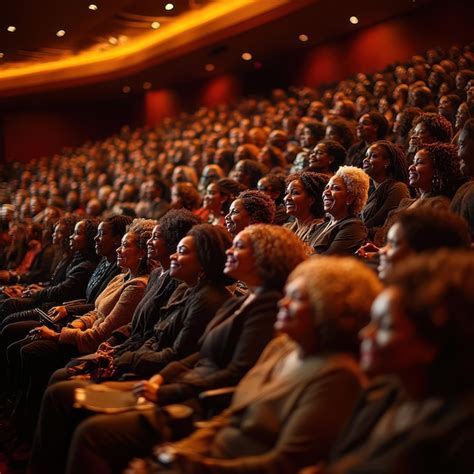 A Crowd Of People In A Theater With The Words The Audience On The Right