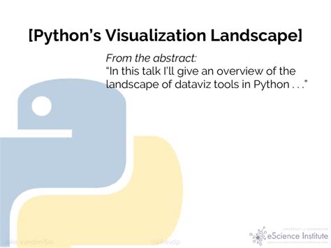 Pythons Visualization Landscape Pycon 2017 Speaker Deck