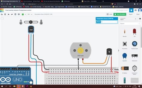 Tinkercad 5 Arduino Motor Transistor Youtube