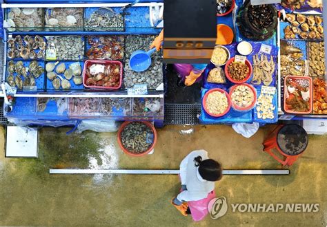 Iaea 일본 오염수 최종 보고서 제출 손님 기다리는 수산시장 상인 연합뉴스