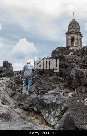 Paricutin Volcano Lava Destroyed Village During The Formation Of The
