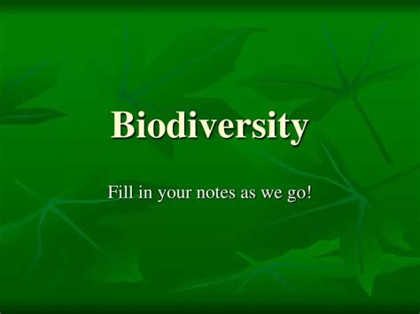 Biodiversity Ppt Template Free Download Printable Templates