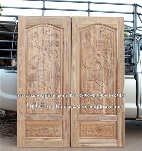 ประตูบานเดี่ยวไม้สัก โดยวู๊ดแพร่ อ เมืองแพร่ จ แพร่ รหัสสินค้า 360167