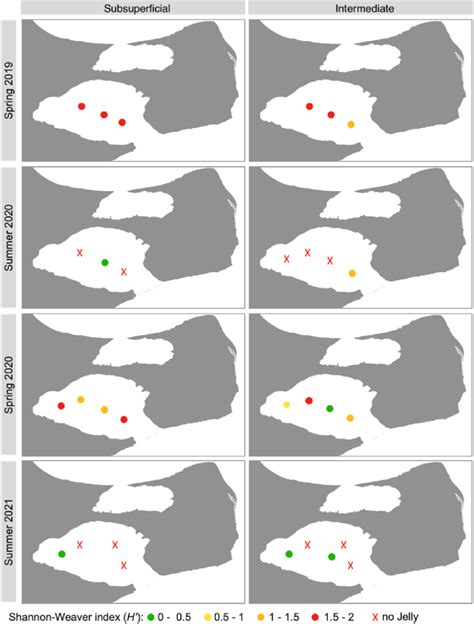 Spatial And Temporal Distribution Of The Shannon Wiener Index H ′ Download Scientific