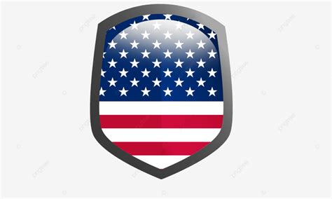 Usa Country Flag Shield Icon Safe Guard Emblem States Png