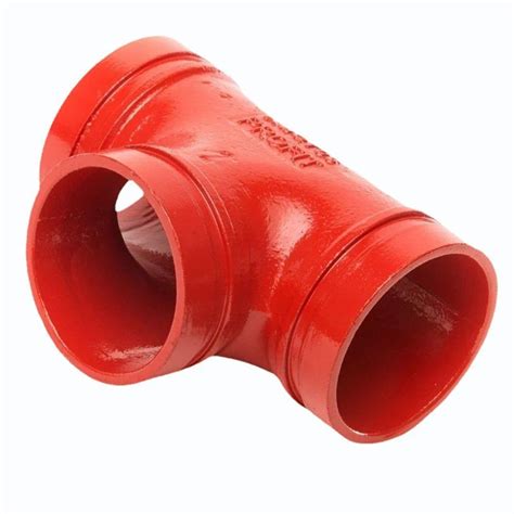 3 Inch L Ductile Iron Grooved Equal Tee For Plumbing Pipe Size