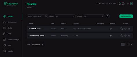 Действия для управления кластером Adqm Adqm Arenadata Docs