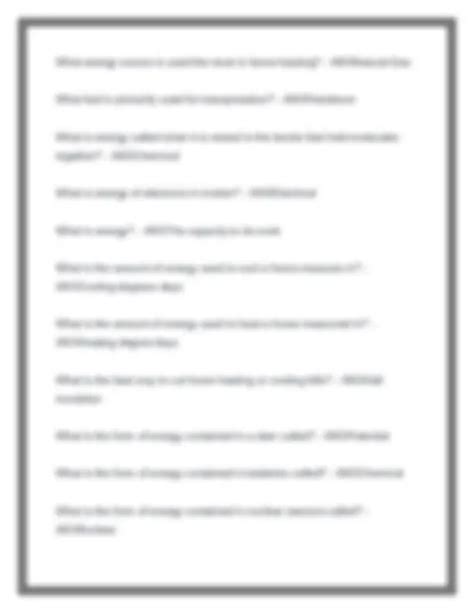 Egee 101 Exam 1 Questions And Verified Solutions Exams Energy Efficiency Docsity