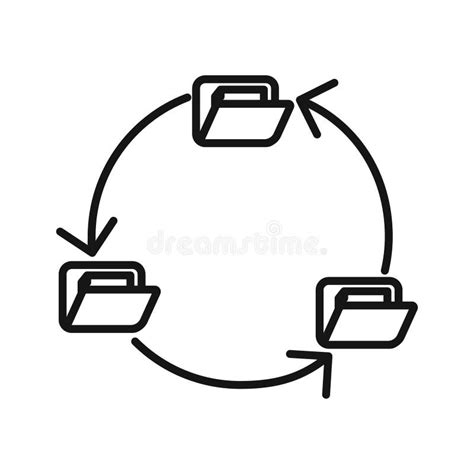 Cloud Sync Disable Icon Black Line Art Vector Logo Stock Vector Illustration Of Menu Isolated