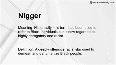 Nigger Meaning Youtube