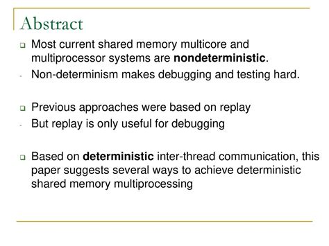 Dmp Deterministic Shared Memory Multiprocessing Ppt Download