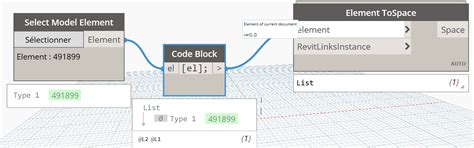 element to space in linked model revit dynamo