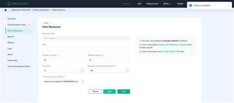 使用 Emqx Cloud 桥接数据到 Gcp Pubsub
